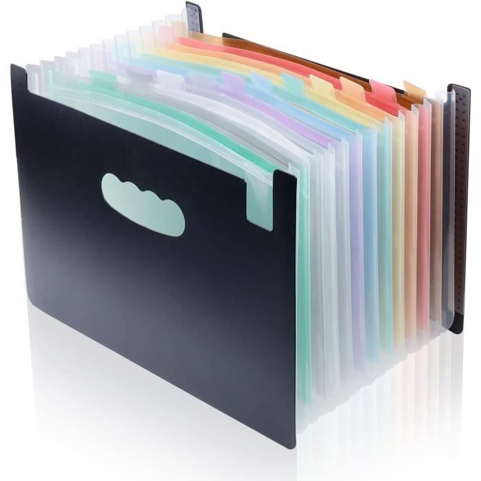 Trieur A4 Range Document, CHSEROK PP Trieur, Noir Trieur Document 13 Compartiments avec ...