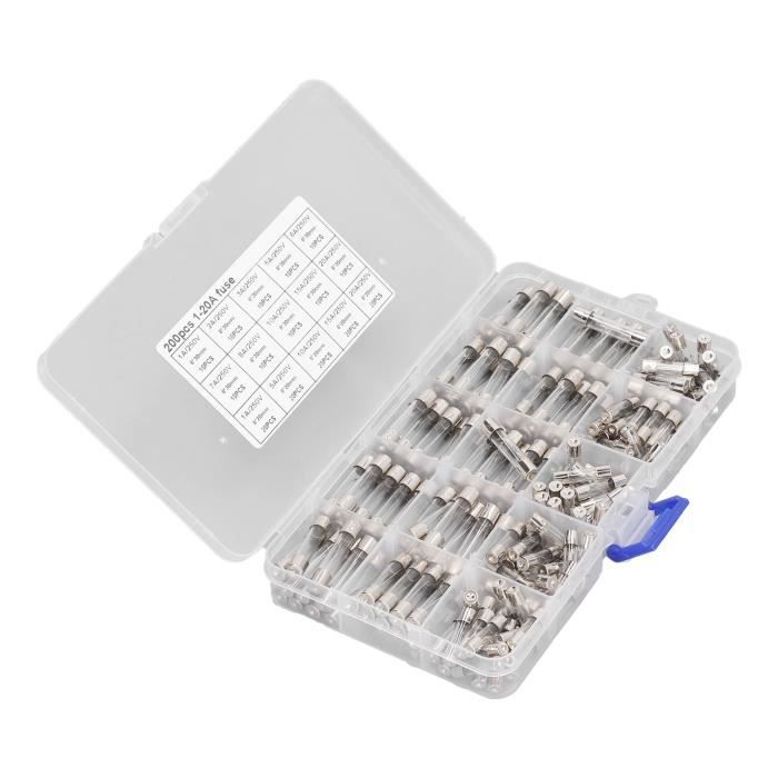 TMISHION Fusibles en verre Lot De 200 Fusibles De Voiture En Verre 250 V 5 X 20 Mm 6 X 30 Mm ...