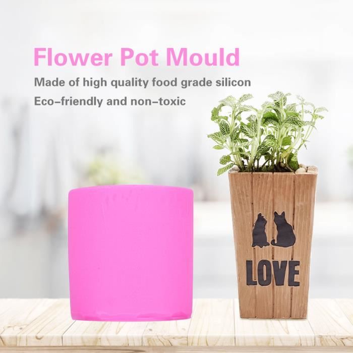 TMISHION moule de pot de fleur Pot de fleur moule en silicone bricolage ...