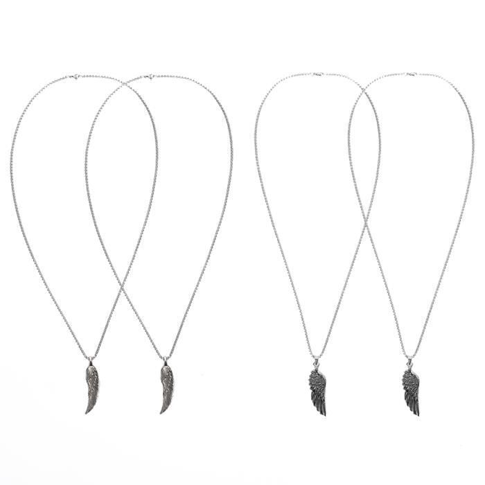 TMISHION Collier pendentif aile d'ange 4pcs ange aile pendentif collier ...