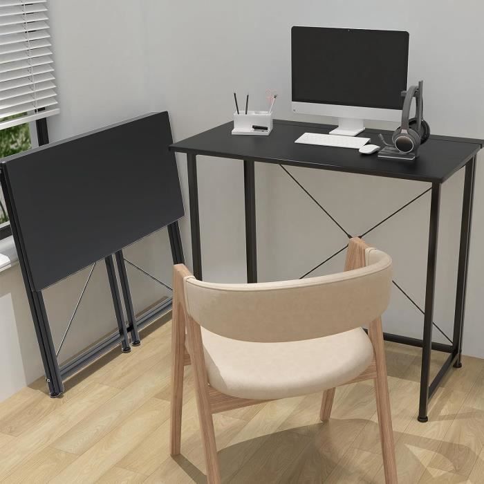 Bureau Pliable Pour Ordinateur, Table Pliante Peu Encombrante, Table ...