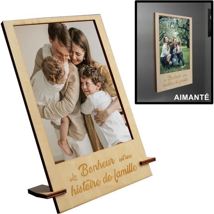 Cadre Photo Personnalisé En Bois Aimanté Pour Frigo Ou Avec Support À ...