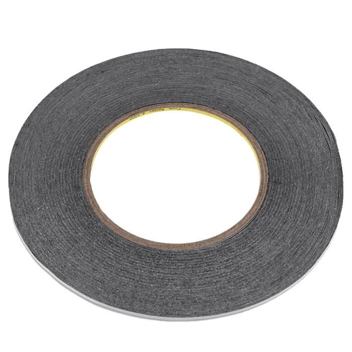 VGE Colle collante adhésive noire double face longue 50m pour ...