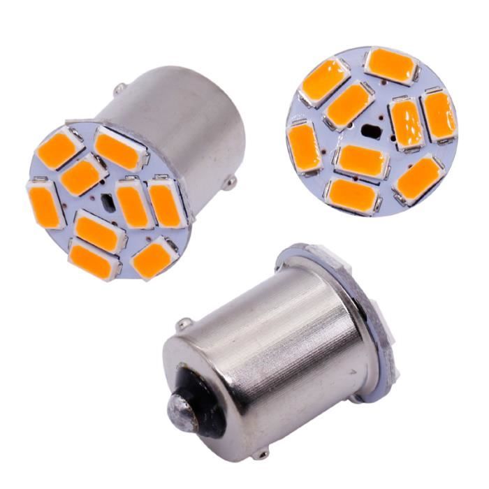 Phares - feux,White 12V-1156 BA15S--Ampoules LED BAU15S 12V-24V 1156 P21W BA15S LED PY21W 5630 ...