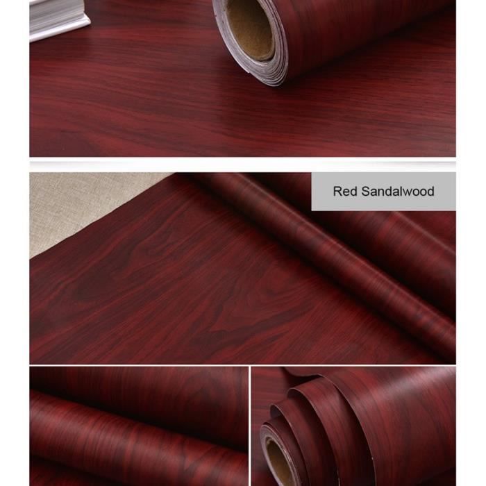 Papier peint,Red Sandalwood-3M x 40CM--Papier Peint Auto-adhésif En Pvc ...
