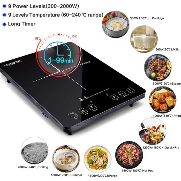 Plaque Induction Portable , Plaque De Cuisson À Induction De 2000 W ...