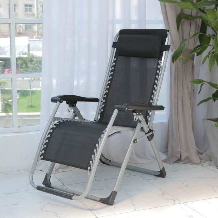 Transat Pliante Fauteuil Mobile Réglable En Multi-Positions Avec Appui ...