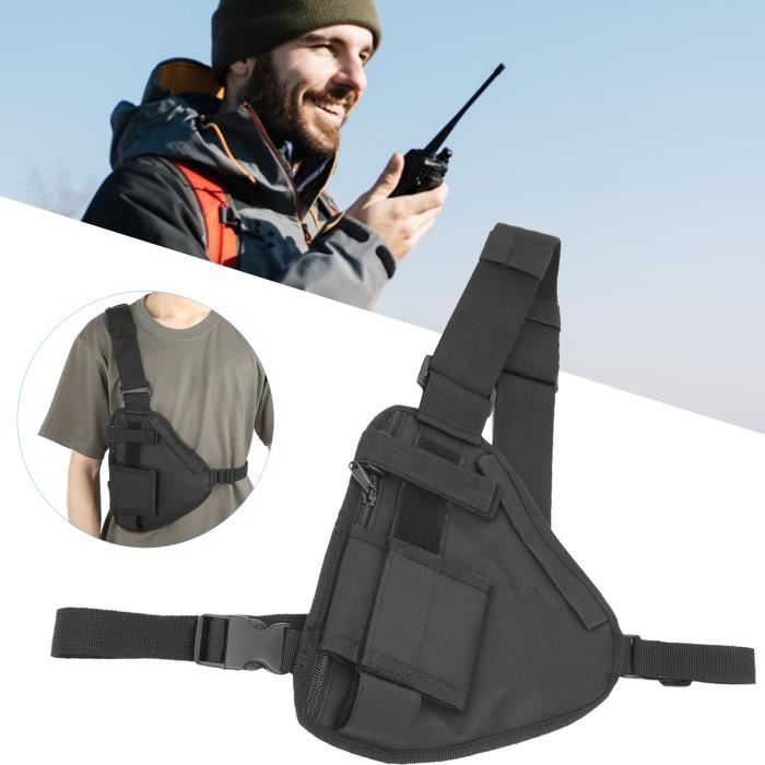 Sacoche de poitrine pour talkie-walkie, sac radio bidirectionnel en ...
