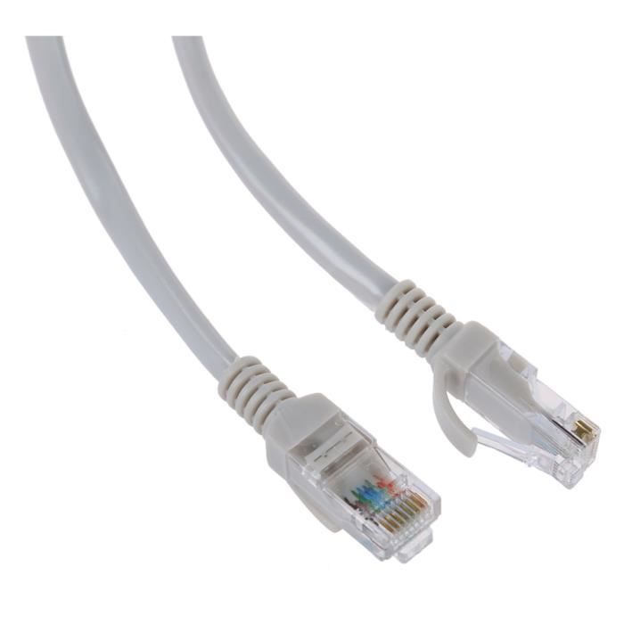 Cable Ethernet, CAT5e - 100 pieds blancs (materielle LAN) Cable Patch ...