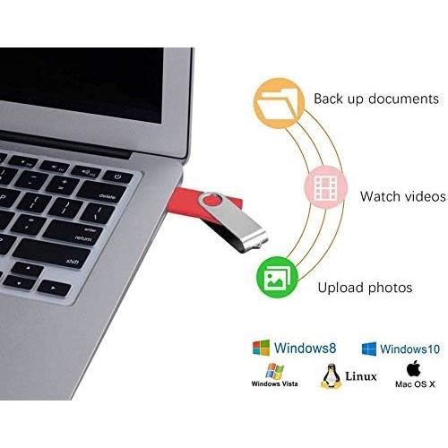 10 Pièce Clés USB 1 Go Rotatif Clef USB 1Go Lot de 10 PenDrives Lecteur ...