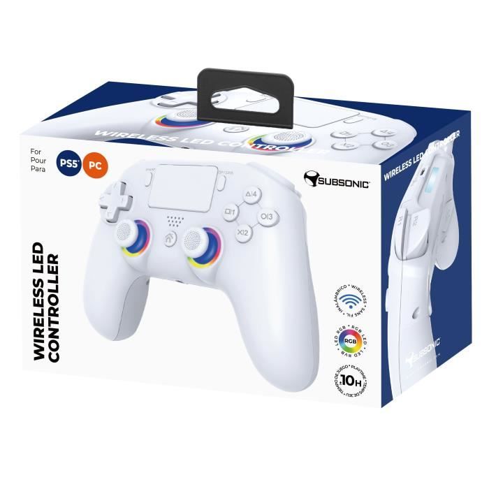 Manette - PS5 PC - Sans fil - LED RGB - Cdiscount Informatique