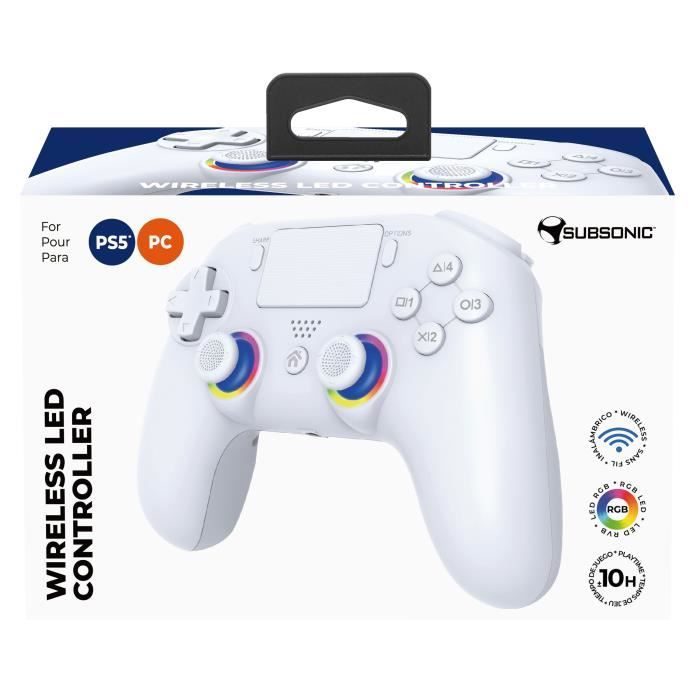 Manette - PS5 PC - Sans fil - LED RGB - Cdiscount Informatique