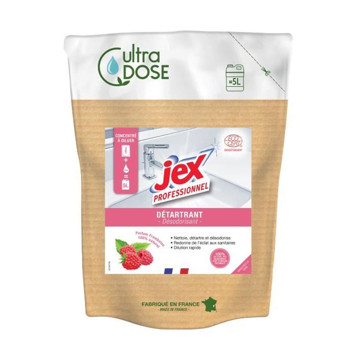 JEX Professionnel -Ultra dose anti calcaire -Parfum framboise -100% naturelle -Economique ...