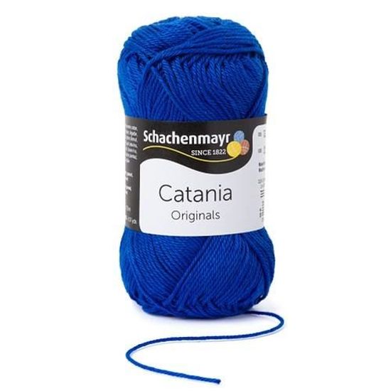 Fil à tricoter catania bleu 100% coton (00201) amigurimi pelote laine ...