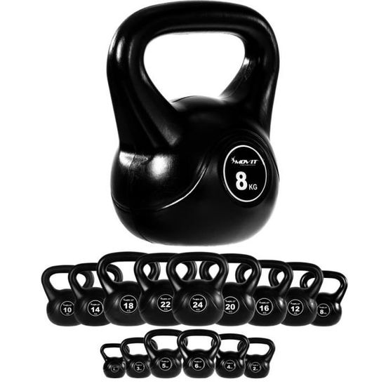 MOVIT - Poids Kettlebell 8kg plastique - Musculation - Haltérophilie ...