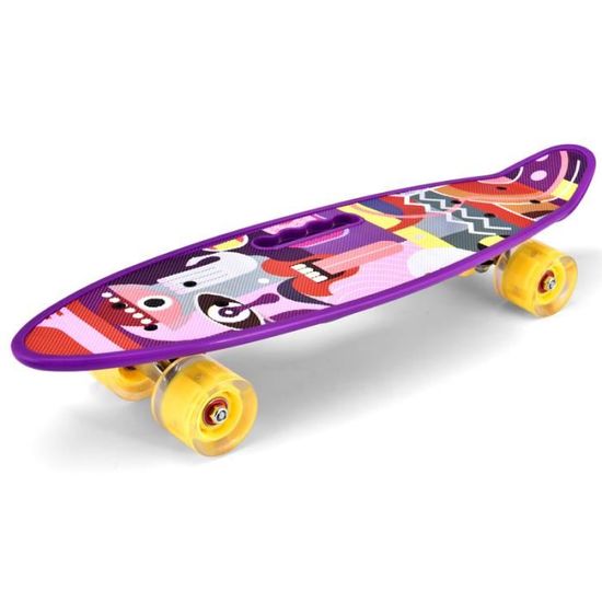 Skateboard 22 pouces - OHP - Portable petit poisson planche - Violet ...