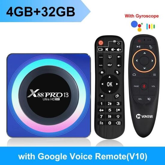 X88 Pro 13 SMART TV BOX Android 13 Rockchip RK3528 façades-Core 64bit ...