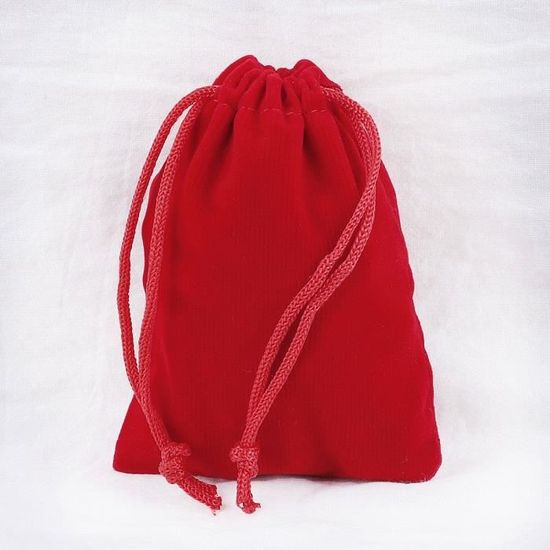 PAPIER CADEAU ,Red-9x12 cm--Sacs en velours avec cordon de serrage, lot ...