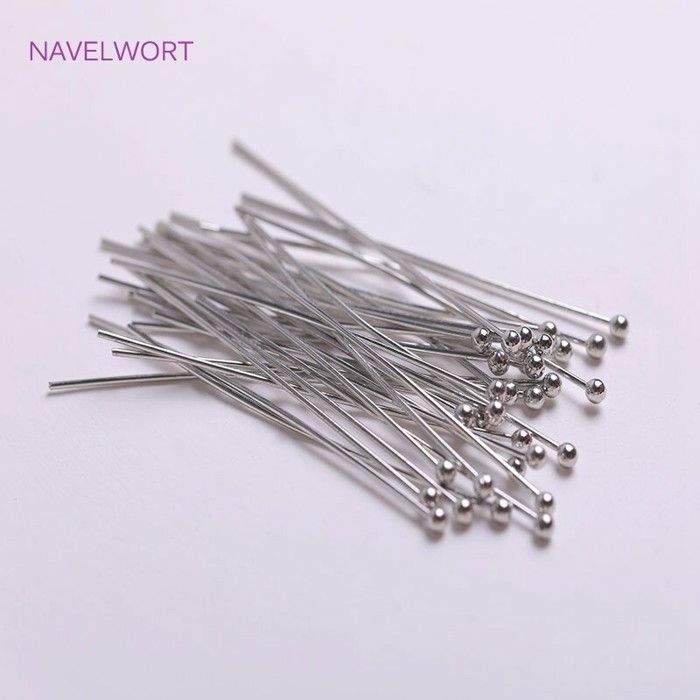 Kit bijoux,Épingles à tête sphérique en laiton plaqué or 18 carats ...