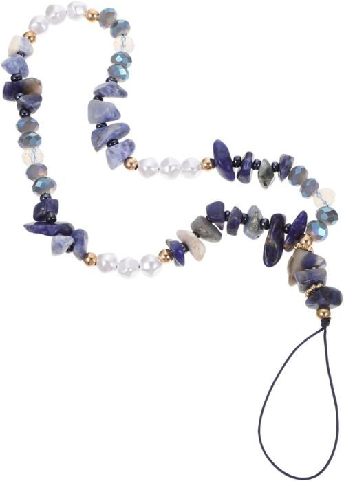 Bleu Perle Mobile Téléphone Téléphone Chaînes Téléphone Suspendus ...