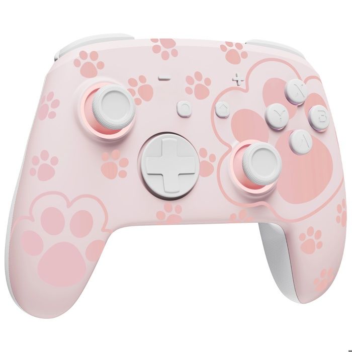 Manette Switch Pro Compatible avec Switch/OLED/Lite, Chat Patte Rose ...