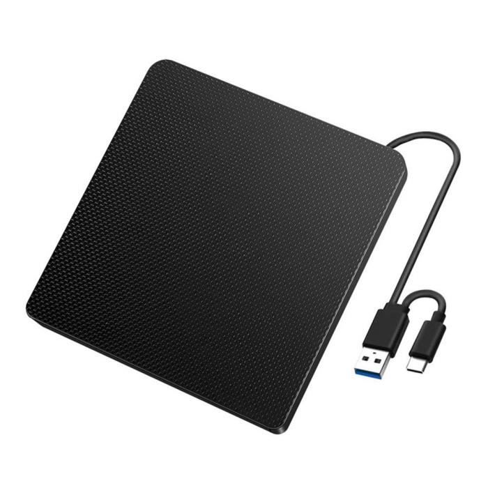 Noir - Usb 3.0 Type c Ultra thin External Dvd Recorder High speed Cd ...