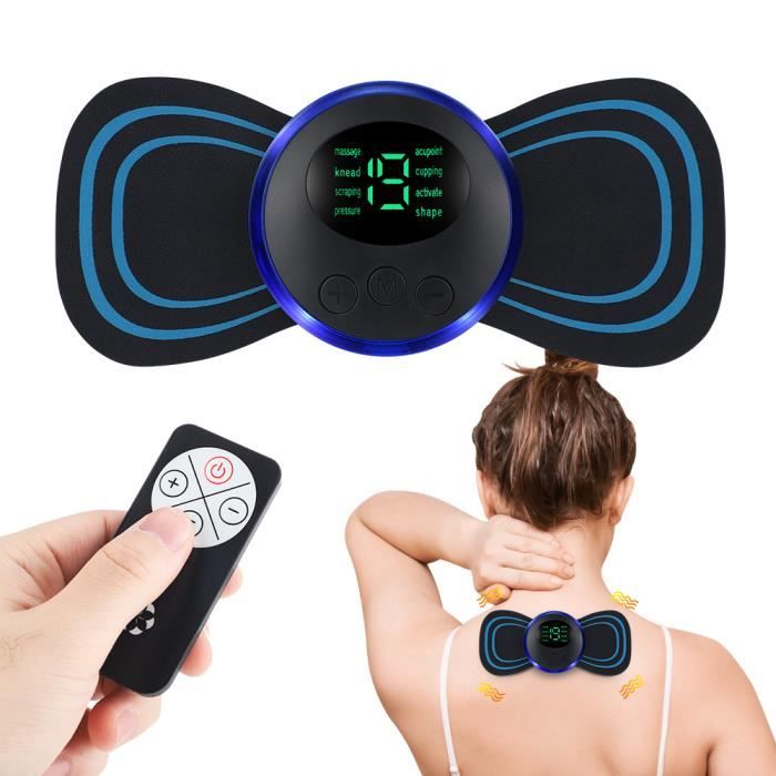 Masseur électrique EMS pour le cou et le dos, 8 Modes, Patch de stimulation musculaire, Portable ...