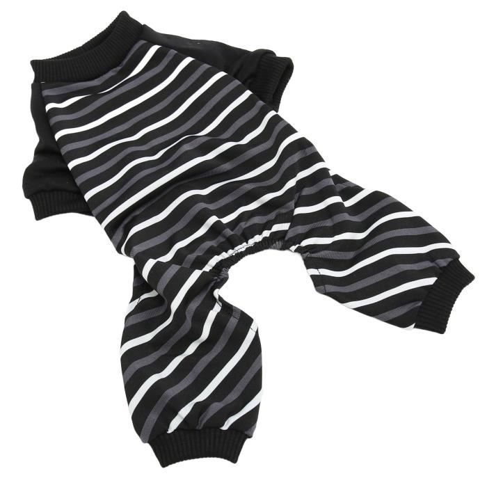 SHO Pyjama rayé pour chien Pyjama pour chien rayé à la mode mignon ...