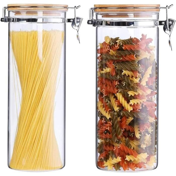 Bocal en Verre Hermétique Pour Spaghetti et Pâtes 1,5 KG , Bocal de ...