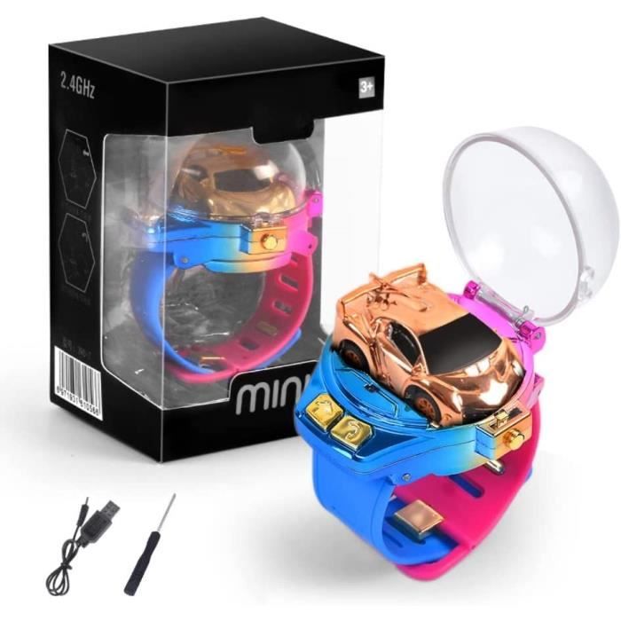 Horloge télécommande voiture enfant mini RC voiture jouet – 2,4 GHz télécommande USB charge ...