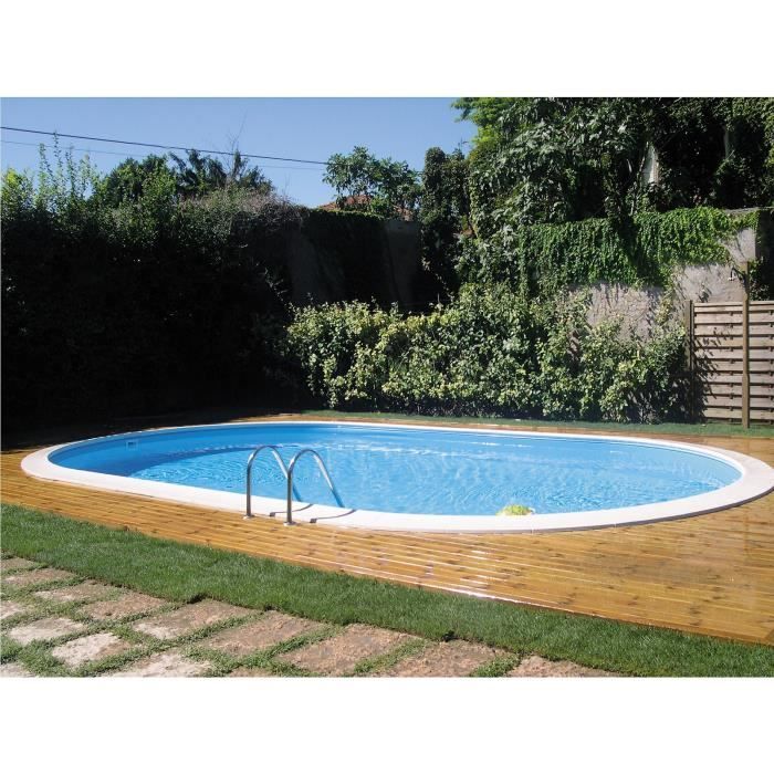 GRE Star Pool Kit piscine enterrée ovale 8,10x4,70x1,50 m - Cdiscount ...