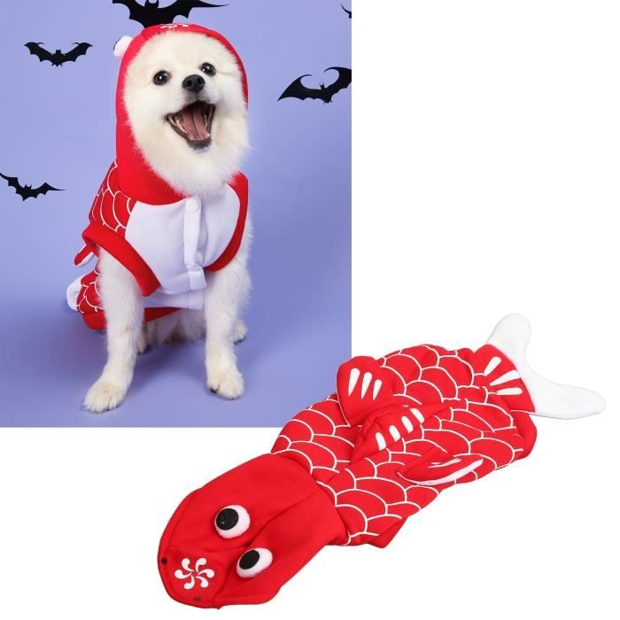 Drfeify Costume de poisson pour chien Vêtements de chien d'Halloween ...