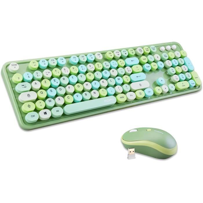 Sweet Pack Clavier Souris Gaming Sans Fil Layout Français (Azerty) Wifi ...