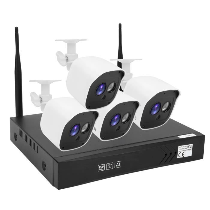 EJ.life Kit WiFi NVR Kit enregistreur vidéo WiFi 8 canaux NVR vue à ...