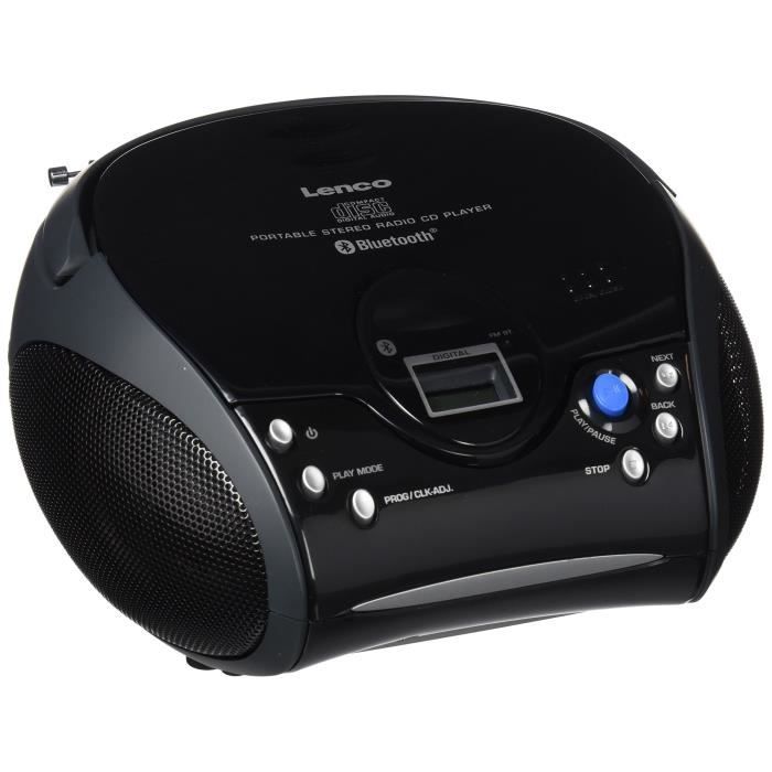 Lenco SCD-32 BT de radio portable avec lecteur CD et Bluetooth; radio FM avec écran LCD, prise ...