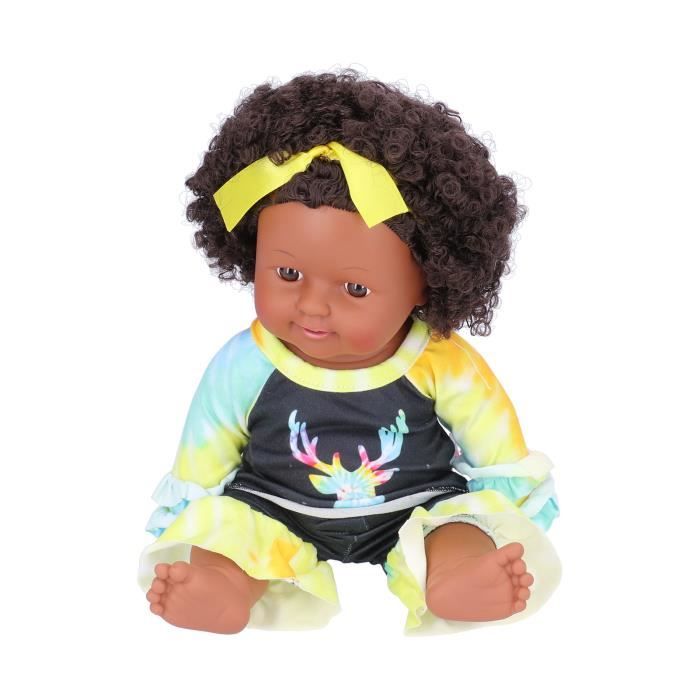 Mxzzand Poupée bébé reborn Poupée Bébé Fille Noire 12 po Poupée Fille ...