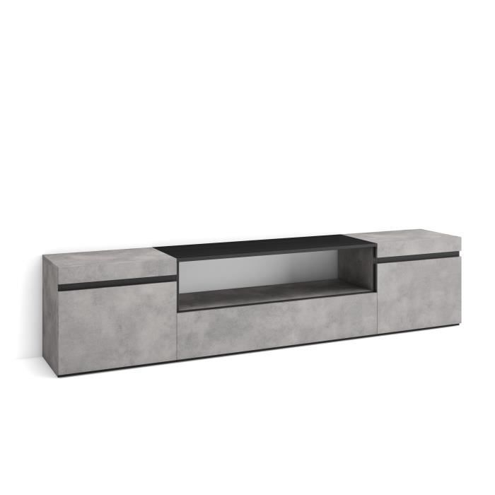 Meuble TV, Banc Télé, Grand espace de Rangement, 200x35x45cm, Pour les ...