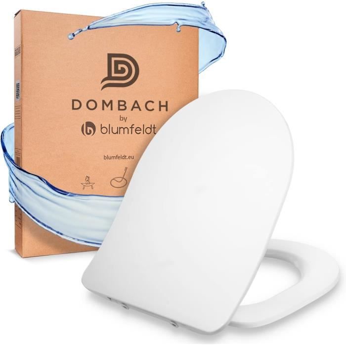 Dombach Al Abattant WC avec Frein de Chute (Forme D, Blanc) - Premium ...
