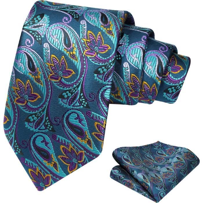 Cravate Homme Paisley Ensemble De Cravate De Mariage Soie Cravates ...