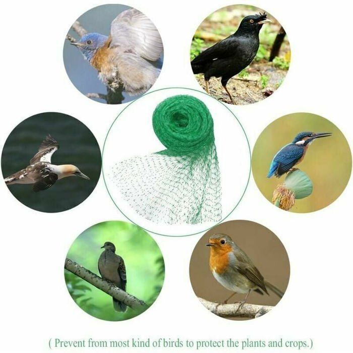 Filet de protection filet anti oiseaux polyéthyène avec 100 câble de ...