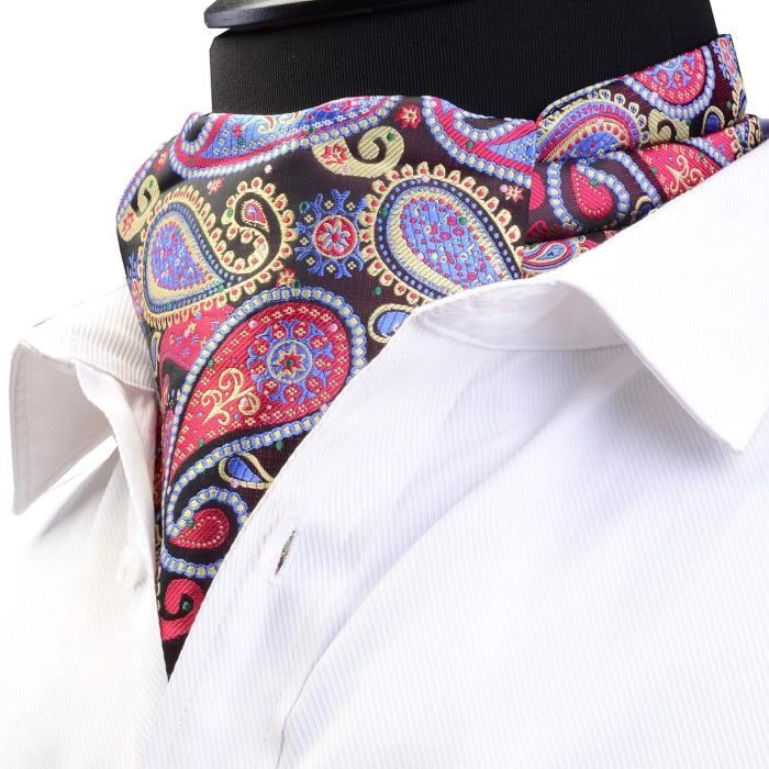 Cravat Cravat À Nouer Soi-Même Motif Cachemire Jacquard Tissé Floral ...