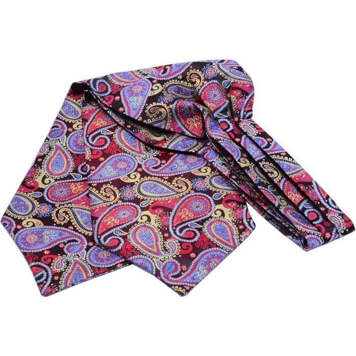 Cravat Cravat À Nouer Soi-Même Motif Cachemire Jacquard Tissé Floral ...