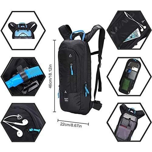 Arvano 6l Sac à Dos VTT, Sac à Dos d'hydratation avec 2l Poche à Eau ...