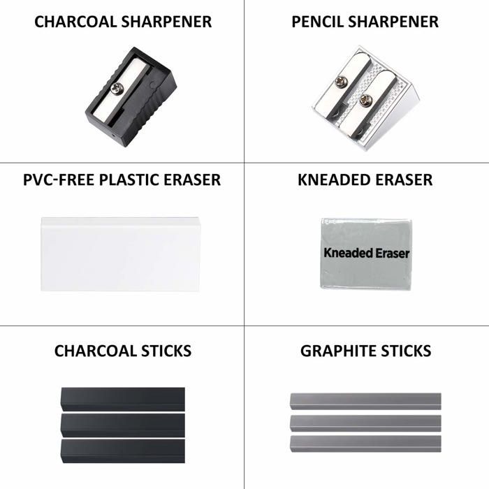 Kit de dessin Zekkai – 12 crayons graphite (2H–8B) + trousse portable ...