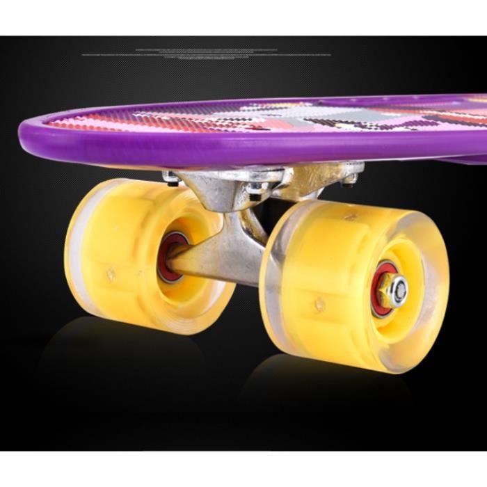Skateboard 22 pouces - OHP - Portable petit poisson planche - Violet ...