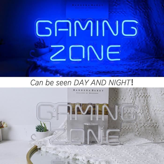 Gaming Zone Blue Signe De Néon Led Néon Illuminant Le Signe De ...