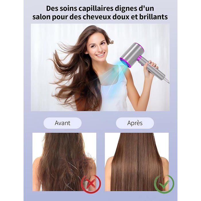 Hair Dryer 2400 W Professional Hot and Cold Hair Dryer Powerful 3 ...