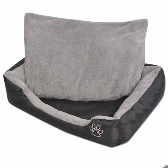 "Automne/hiver"Lit pour chiens avec coussin rembourré Taille L Noir ...