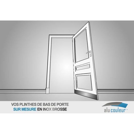 Protéction bas de Porte Inox Brossé 1 mm h 20 cm x L 70 cm - Cdiscount ...