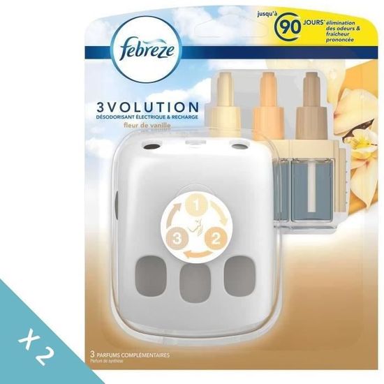 [Lot de 2] FEBREZE 3Volution kit désodorisant électrique - 20 ml ...
